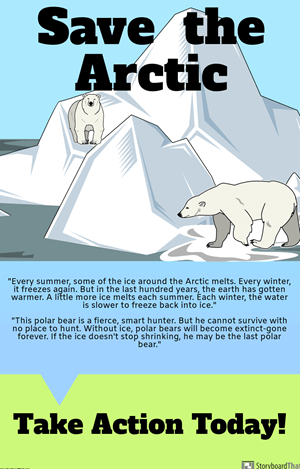 Polar Bear PSA: Storyboard That Lesson Plan (Grades 2-3)