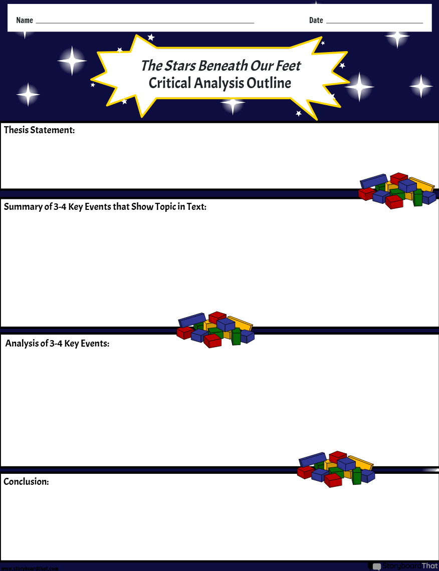 The Stars Beneath Our Feet: Critical Analysis Worksheet