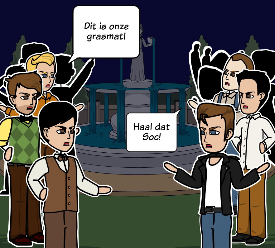 Literair Conflict in The Outsiders: Storyboard That les