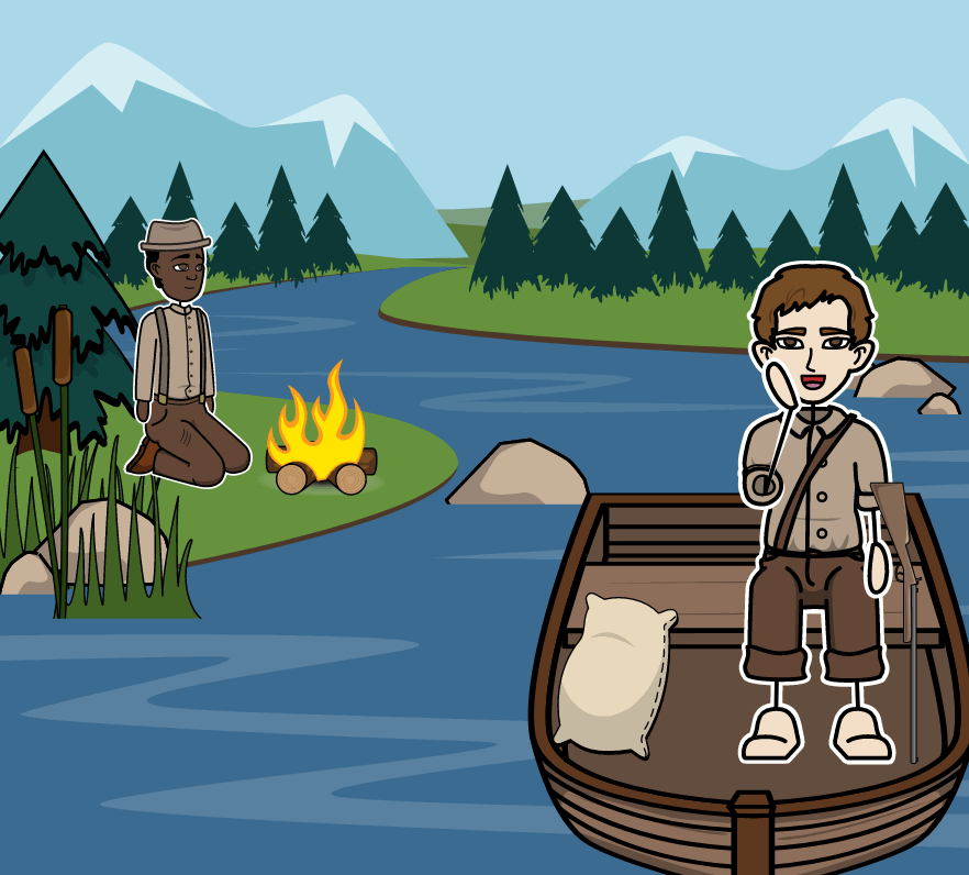 Huckleberry Finn-plottdiagram: Storyboard That Guide