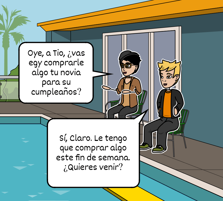 Spanyol Tárgyi Névmások: Storyboard That Elbeszélő Gyakorlat