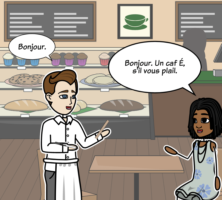 Dialogue au Restaurant Français : Plan de Cours Storyboard That