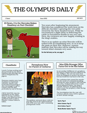 12 Labors of Heracles Storyboard by anna-warfield