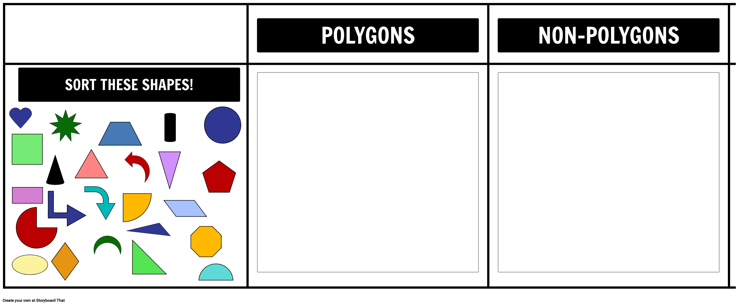 Intro To Geometry Polygon Sorting Storyboard Intro To Geometry Polygon Sorting Storyboard