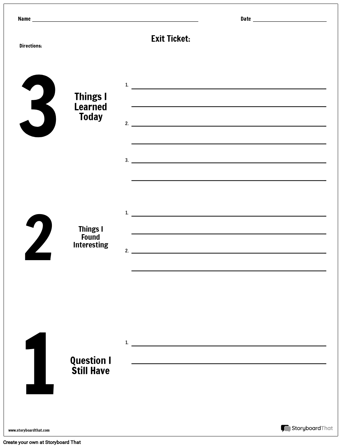  3 2 1 Storyboard By Ar examples