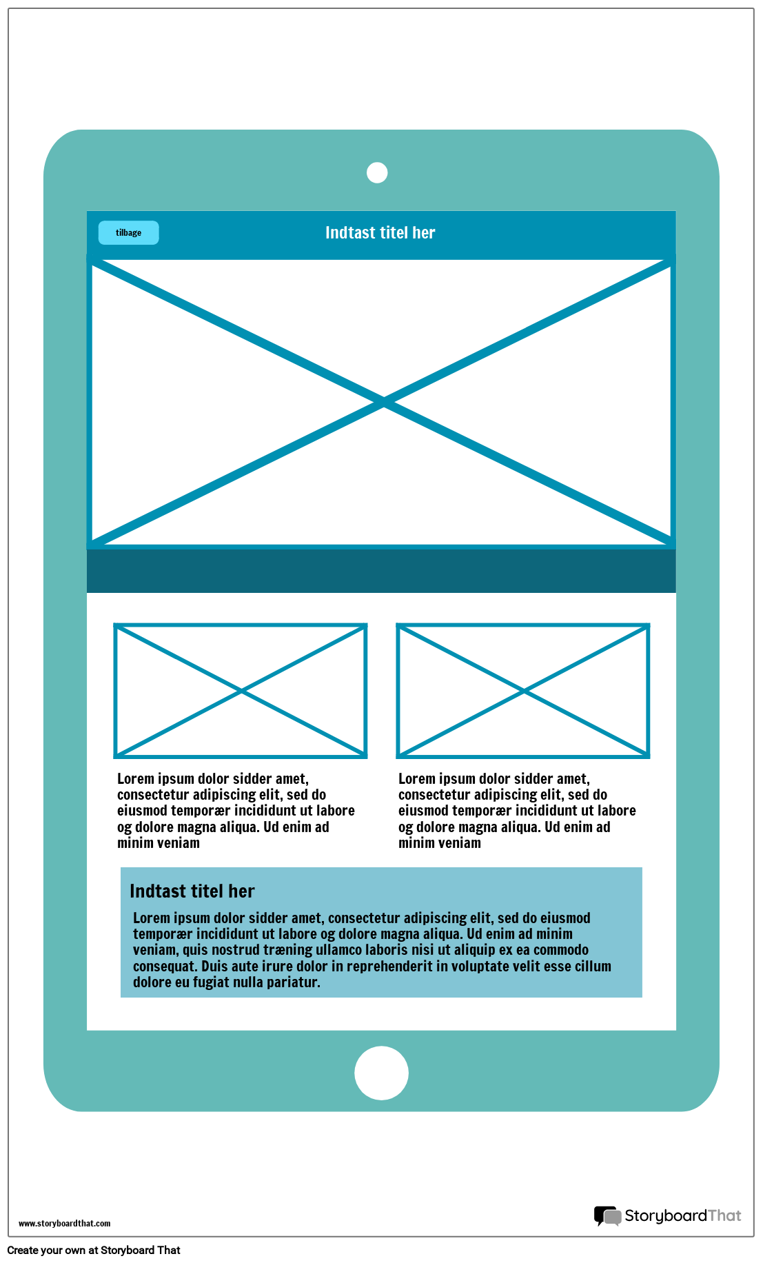 Tablet Wireframe-1 Storyboard par da-examples