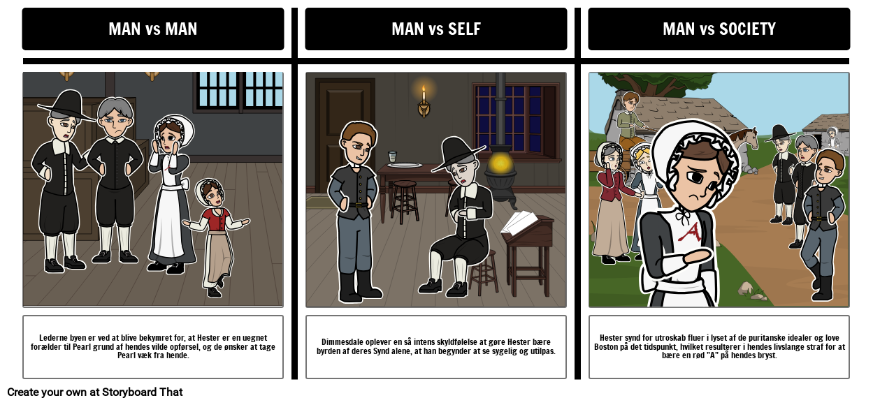 The Scarlet Letter Litter r Konflikt Storyboard The Scarlet Letter Litter r Konflikt Storyboard