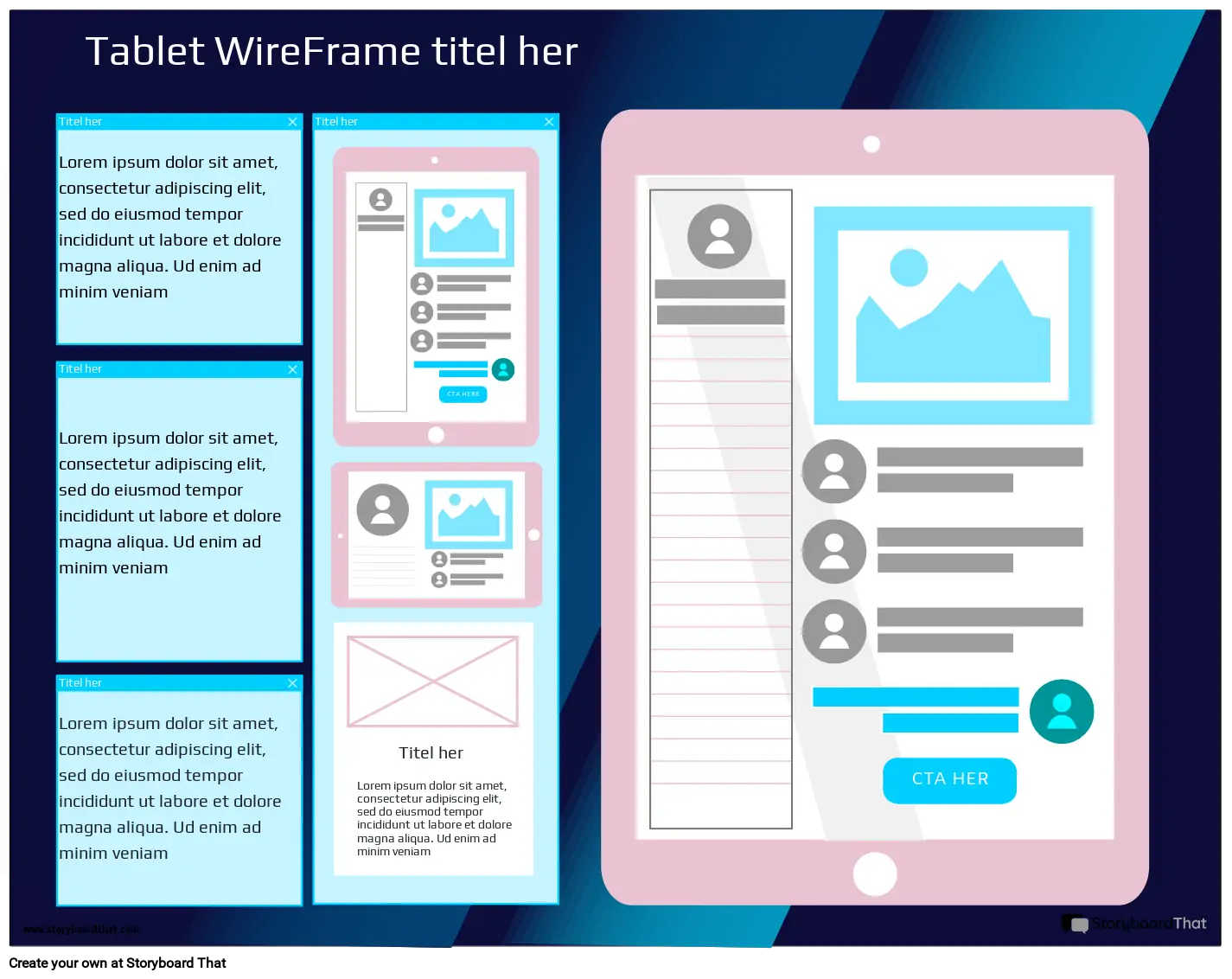 Tablet Wireframes | GRATIS Wireframe Tool