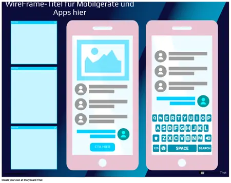 Mobile und App Wireframes | KOSTENLOSES Wireframe Tool
