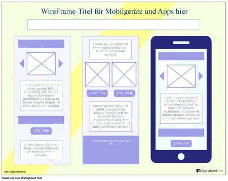 Mobile und App Wireframes | KOSTENLOSES Wireframe Tool