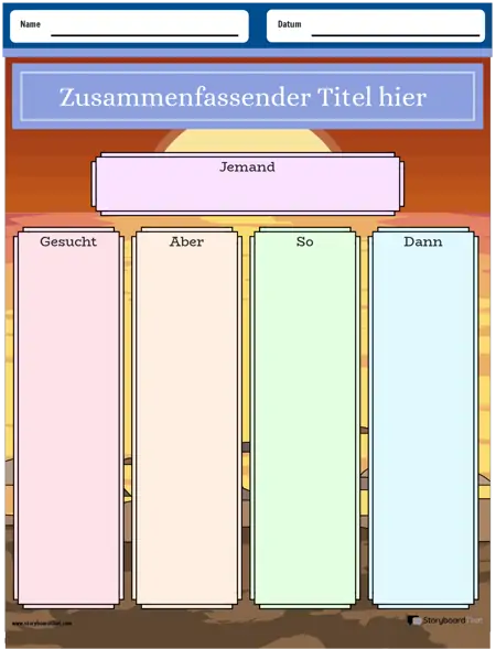Arbeitsblätter Zusammenfassen – Summarizing Maker | StoryboardThat