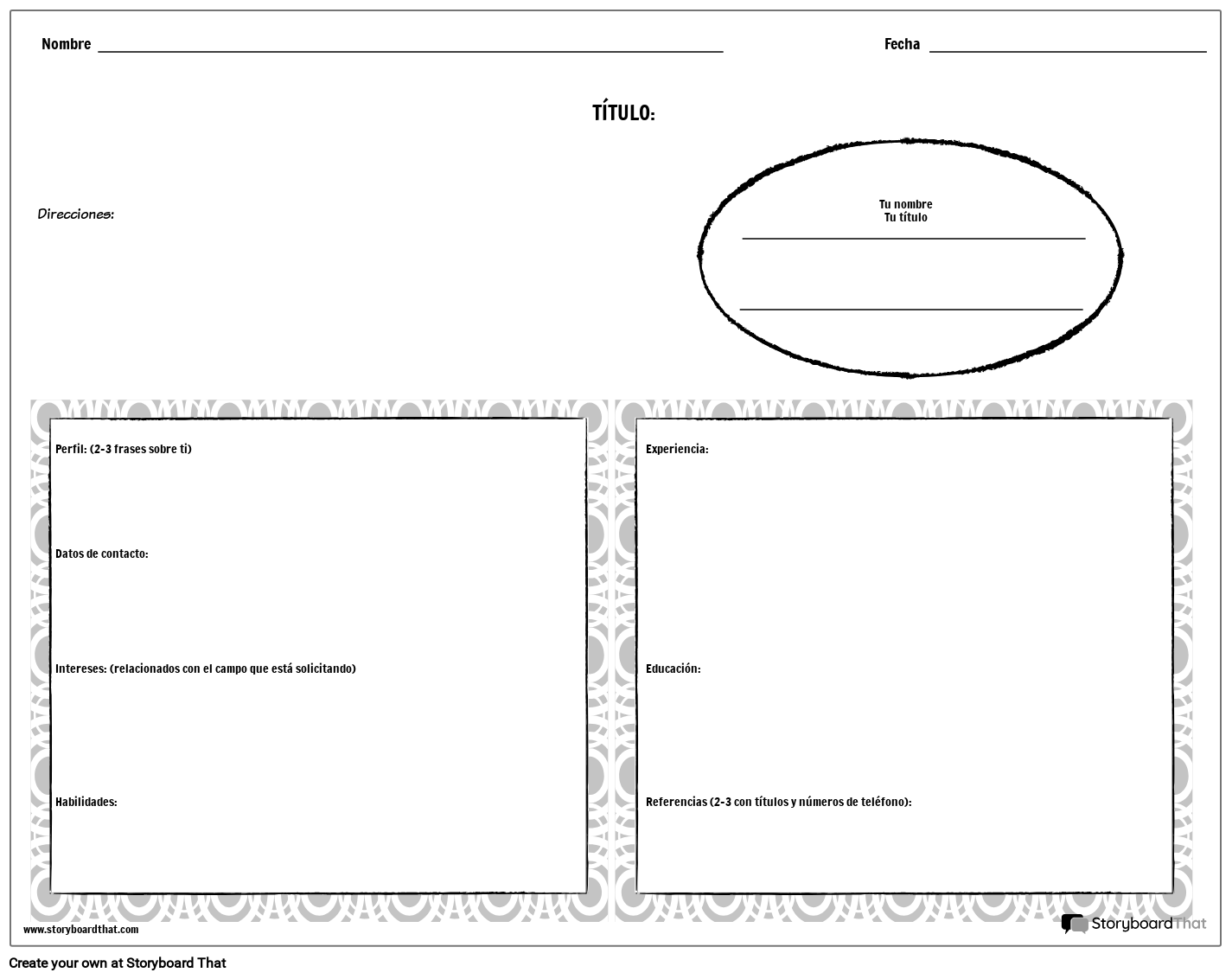 Curr culum 4 Storyboard Por Es examples