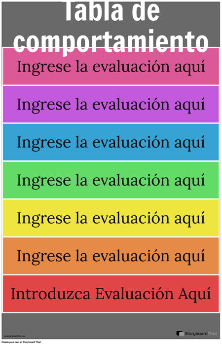 Haga sus Propios Gráficos de Comportamiento | Plantilla de Gráfico de ...