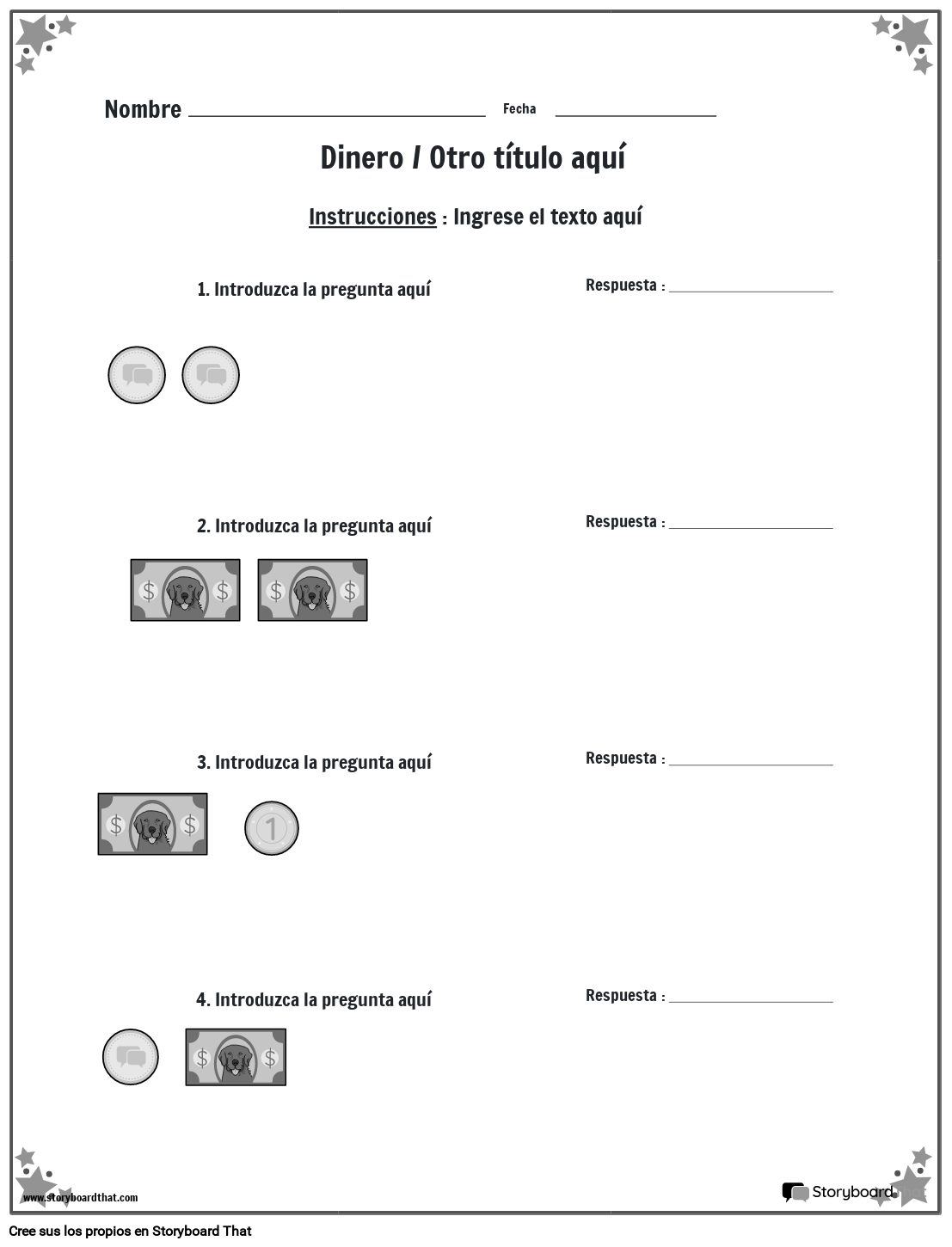Hojas de Trabajo de Dinero: Matemáticas, Identificación e Impresión ...