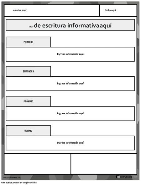 Hojas de Trabajo de Escritura Informativa | StoryboardThat