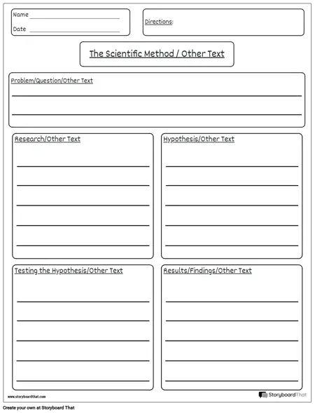 Plantillas de Hojas de Trabajo de Métodos Científicos | Hojas de ...