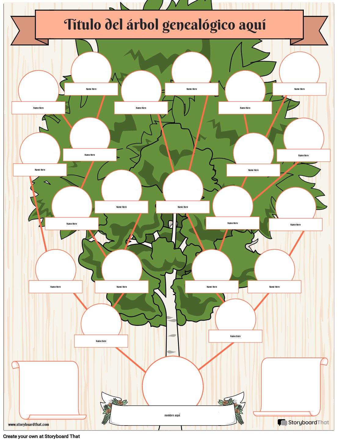 Nueva Plantilla De rbol Geneal gico ED 1 Storyboard