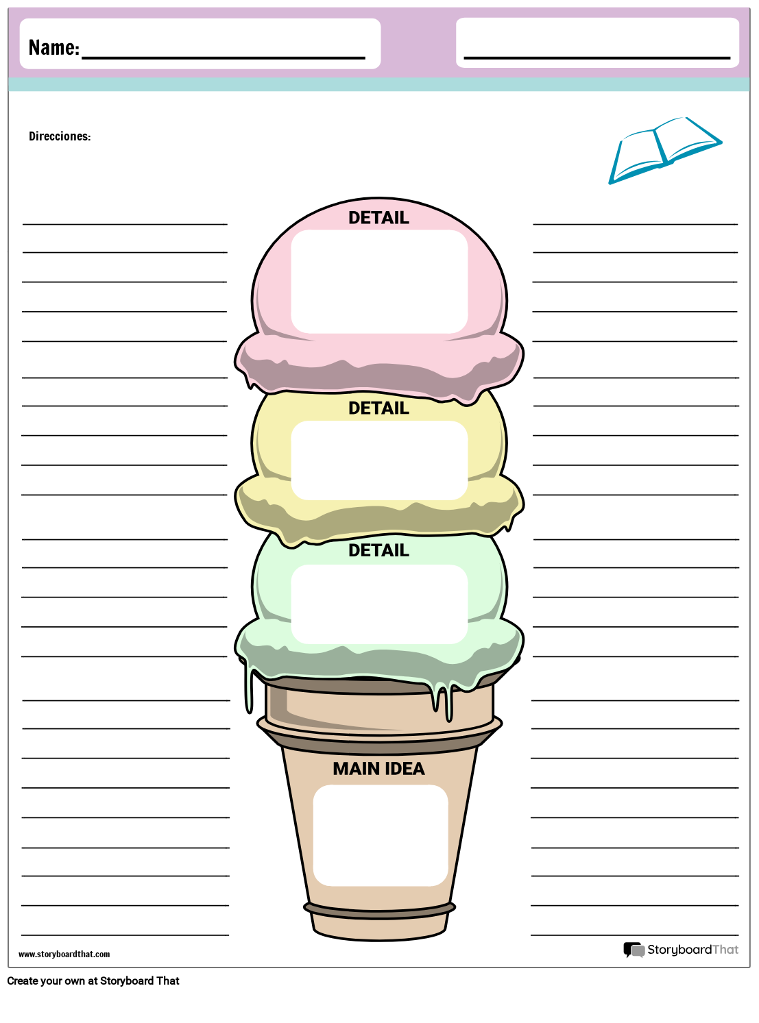 Organizador Gr fico Helado Storyboard By Es examples