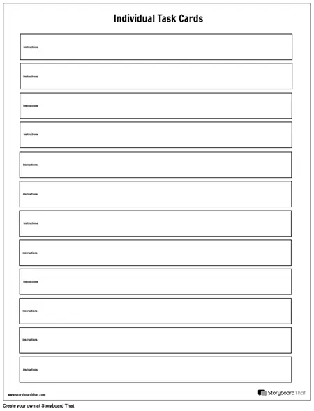 Plantilla de Tarjeta de Tareas — Creador de Tarjetas de Tareas ...