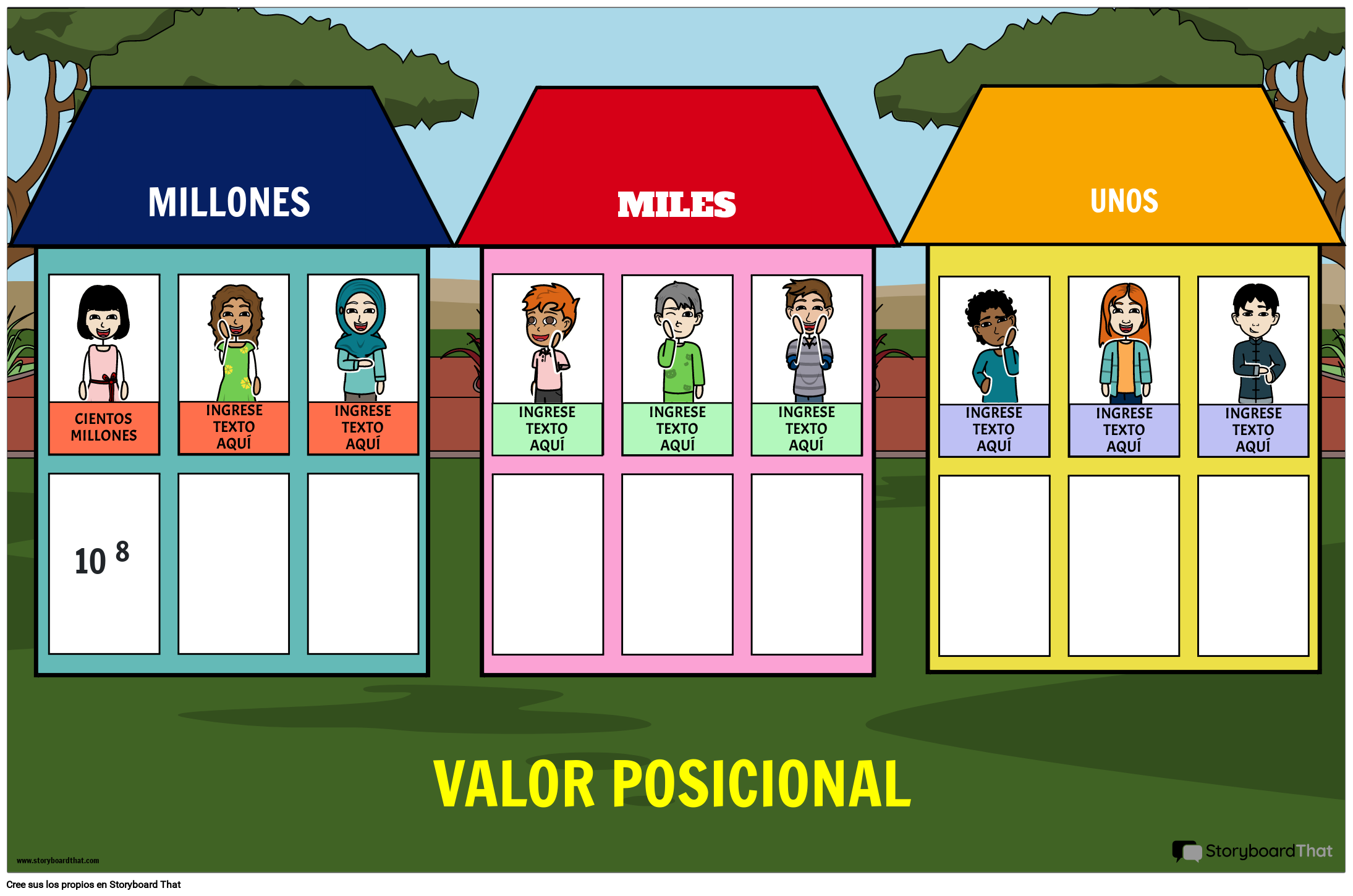 P ster De Valor Posicional Con Tem tica De La Casa P ster De Valor Posicional Con Tem tica De La Casa
