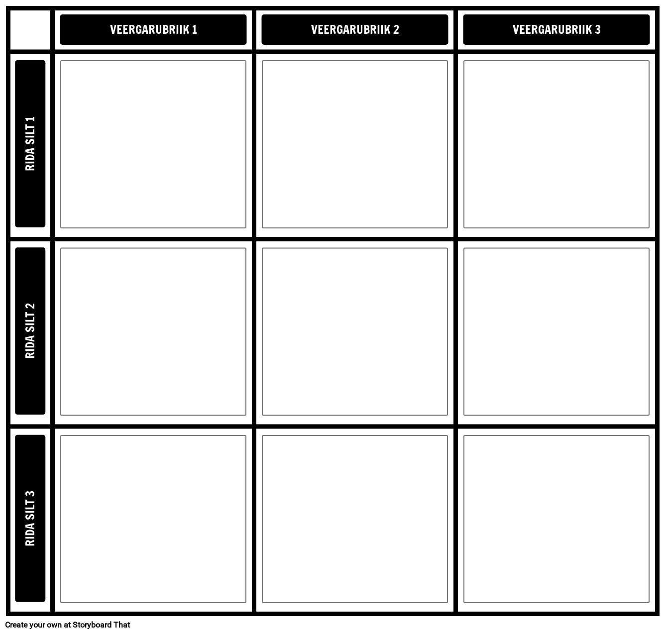 3x3 Diagrammi Mall Storyboard Por Et examples