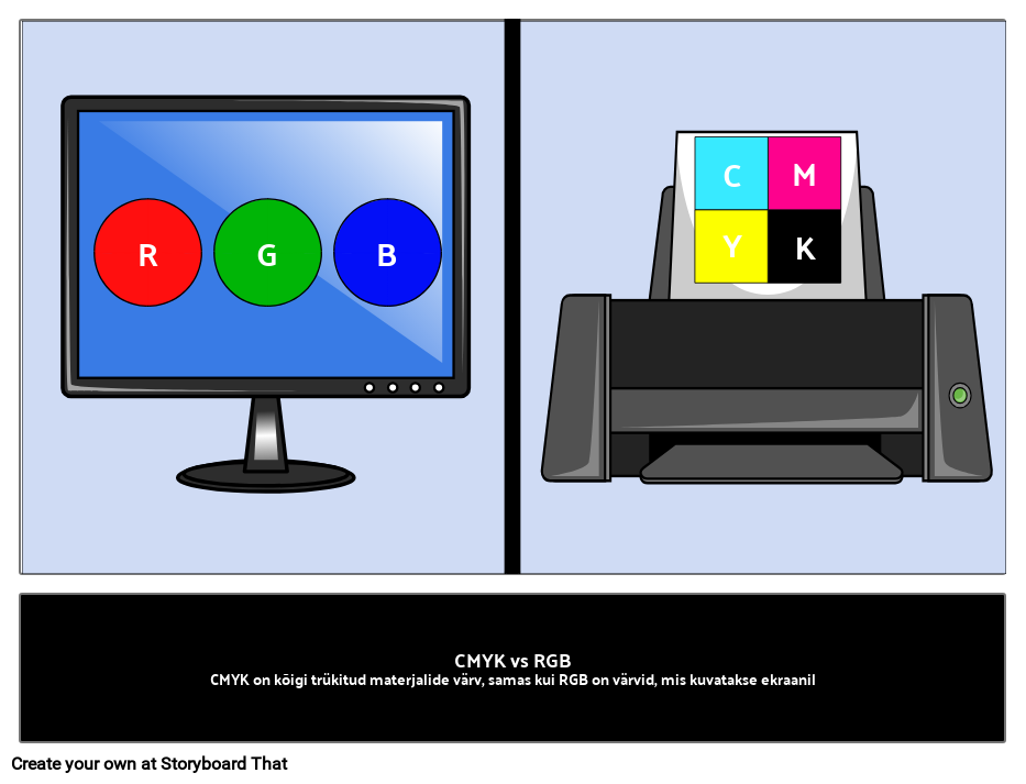 CMYK Vs RGB Storyboard By Et examples