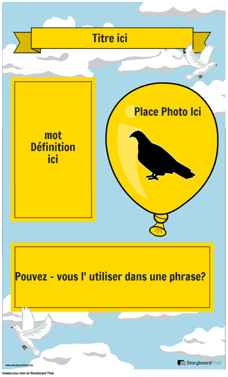 Faire des Affiches de Vocabulaire | Modèles D'affiches en Anglais