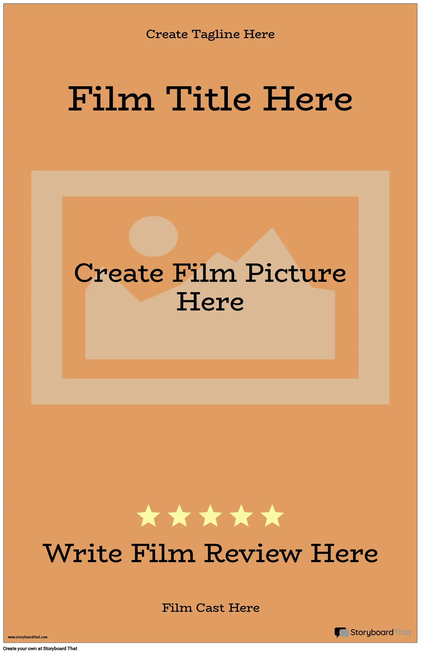 Modèle D'affiche de Film — Movie Poster Maker | StoryboardThat