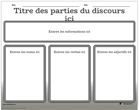 Feuilles D'exercices sur les Parties du Discours | StoryboardThat