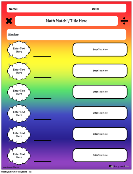 Fiches D'exercices de Vocabulaire Mathématique | Feuilles de Calcul ...