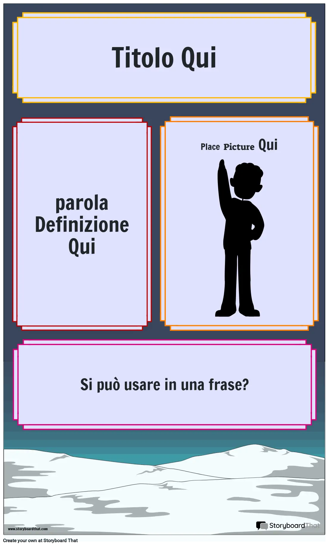 Crea Poster di Vocabolario | Modelli di Poster Inglesi