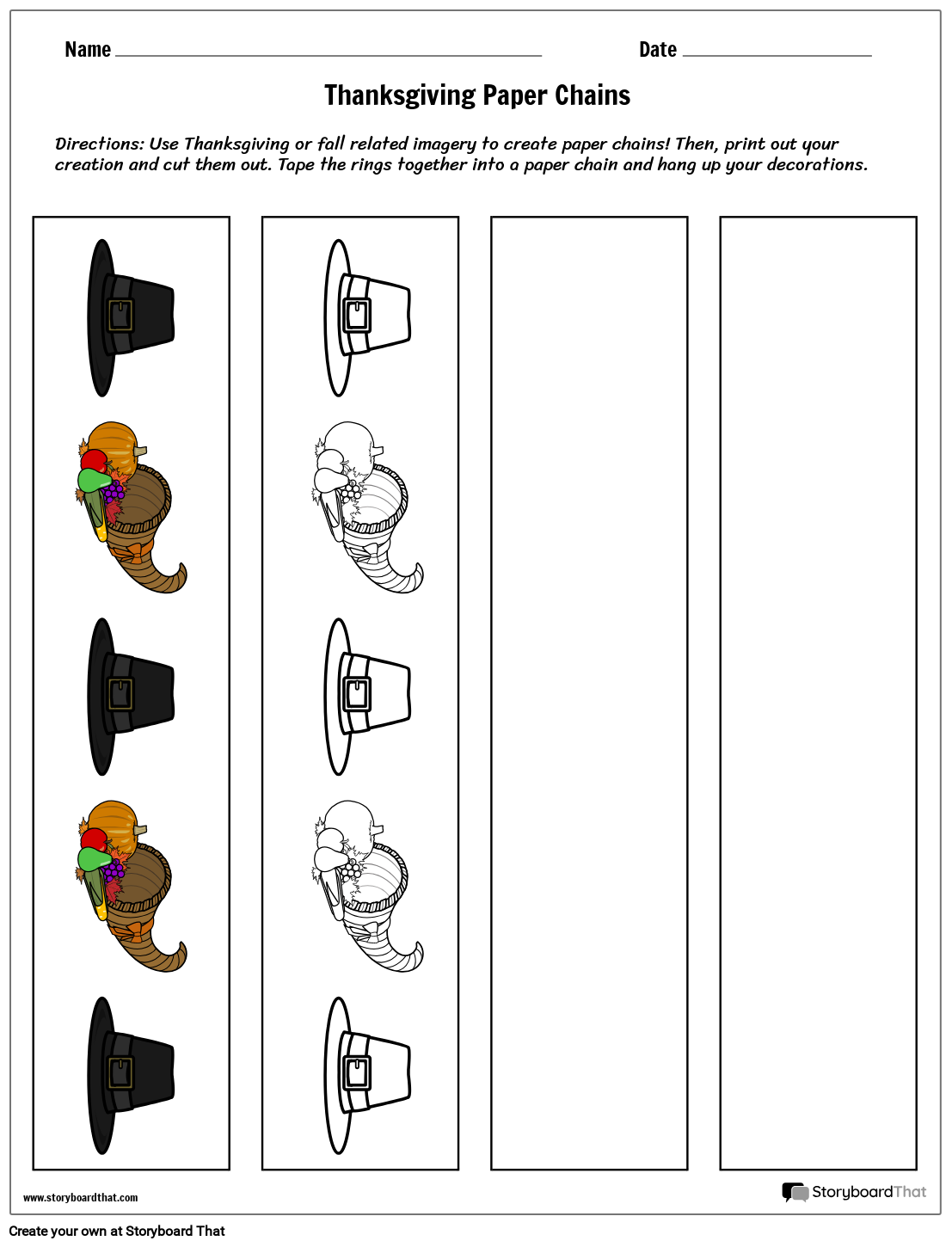 Thanksgiving Paper Chains | Thanksgiving Activities for Kids