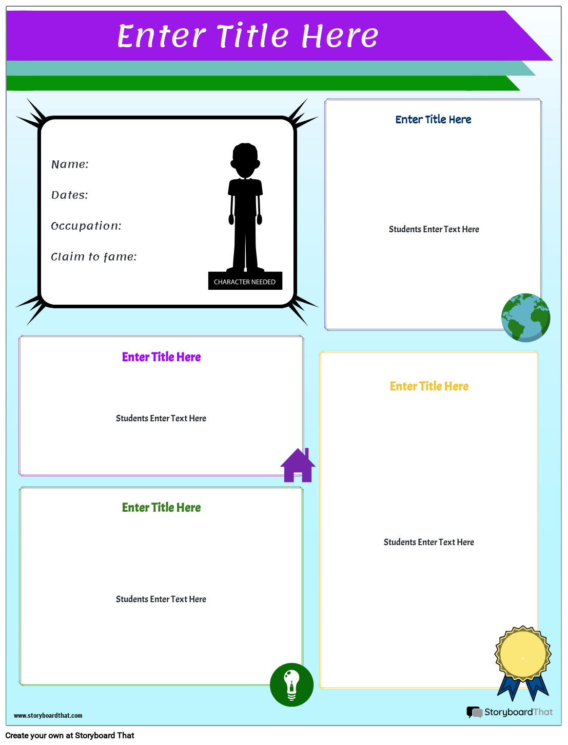 Historical Figure Digital Worksheet Storyboard