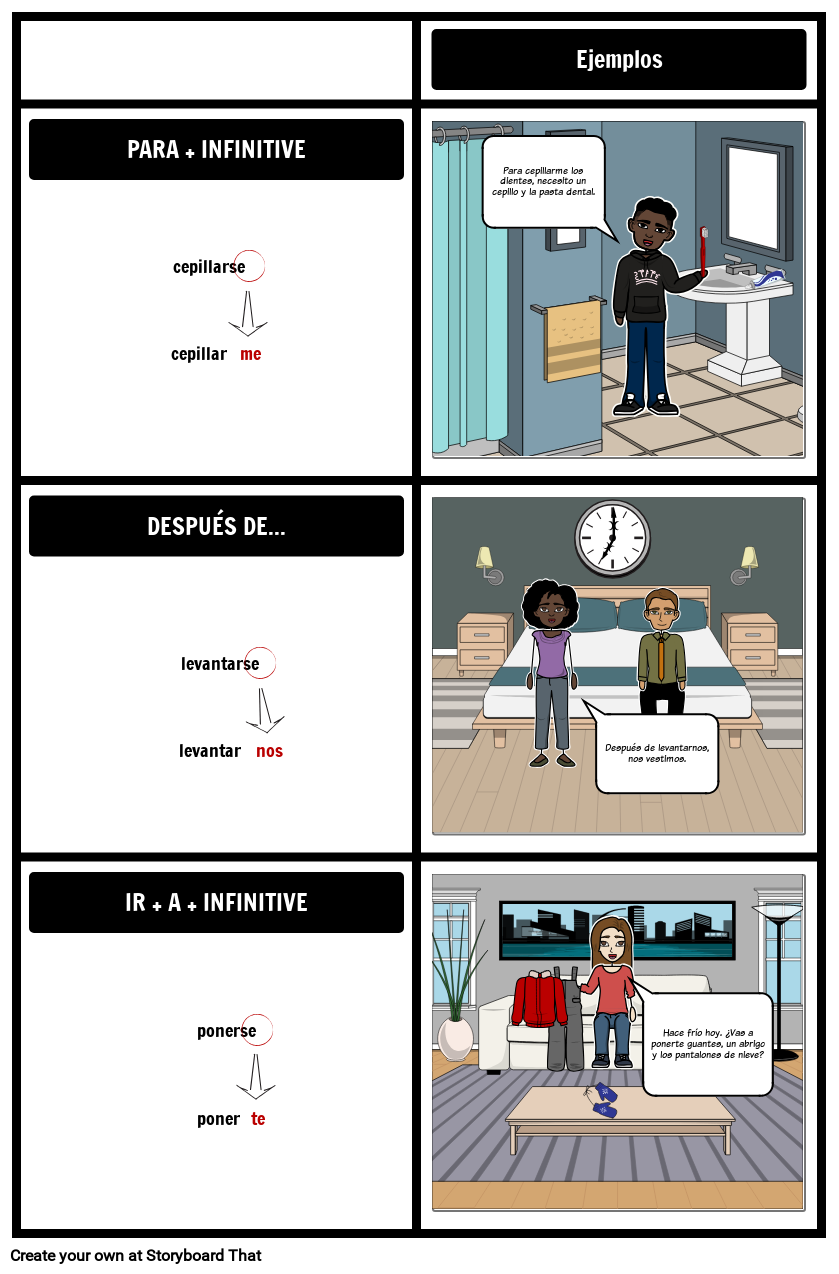 Spanish Reflexive Verb Infinitives Practice Activity