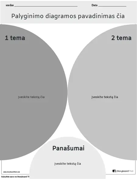 Palyginamosios Diagramos Šablonas — Palyginimo Diagramos Kūrimo ...