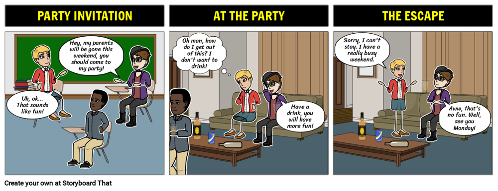 Social Story - Peer Pressure Storyboard por natashalupiani