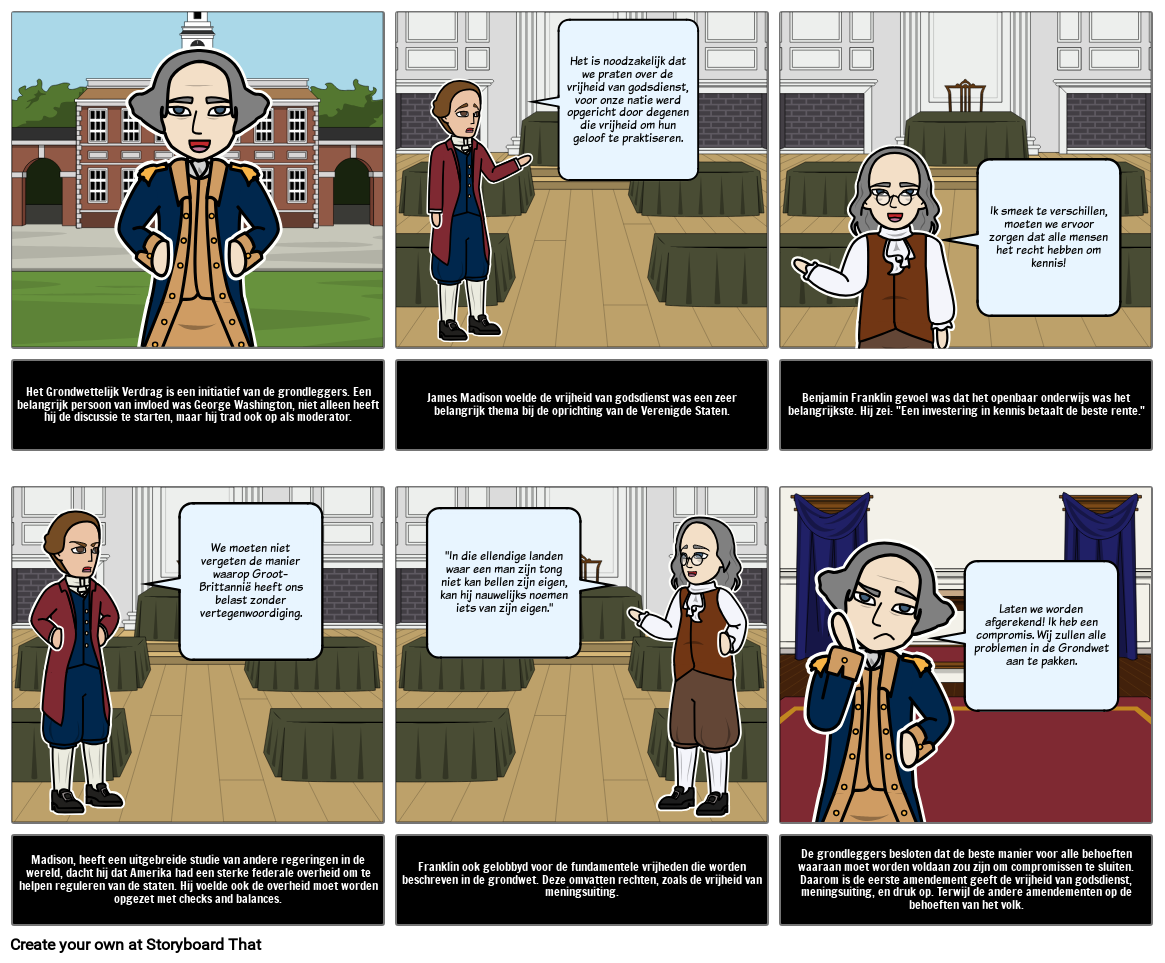 Geschiedenis Van De VS Founding Fathers Storyboard Geschiedenis Van De VS Founding Fathers Storyboard