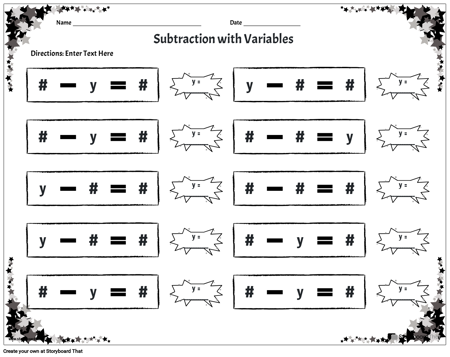 Variabelen Werkbladsjablonen | Storyboard That