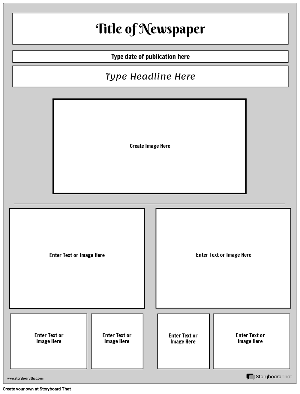 Krantenproject Voor Basisschoolleerlingen | Storyboard That