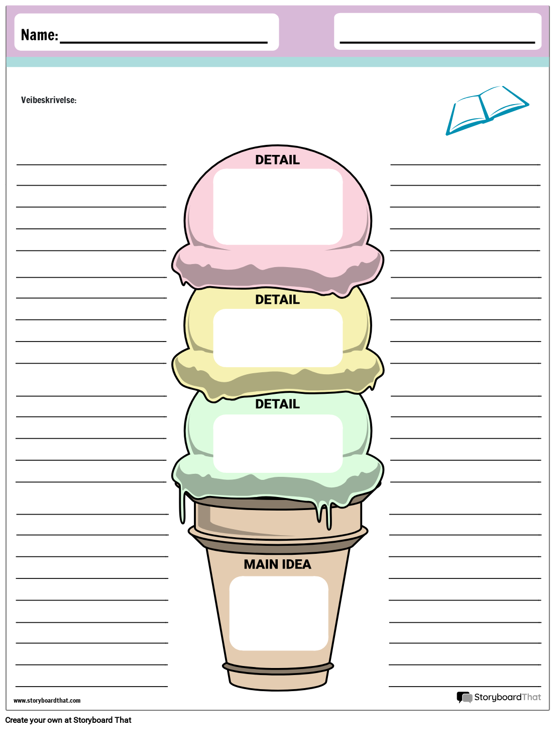 Graphic Organizer Ice Cream Storyboard By No examples