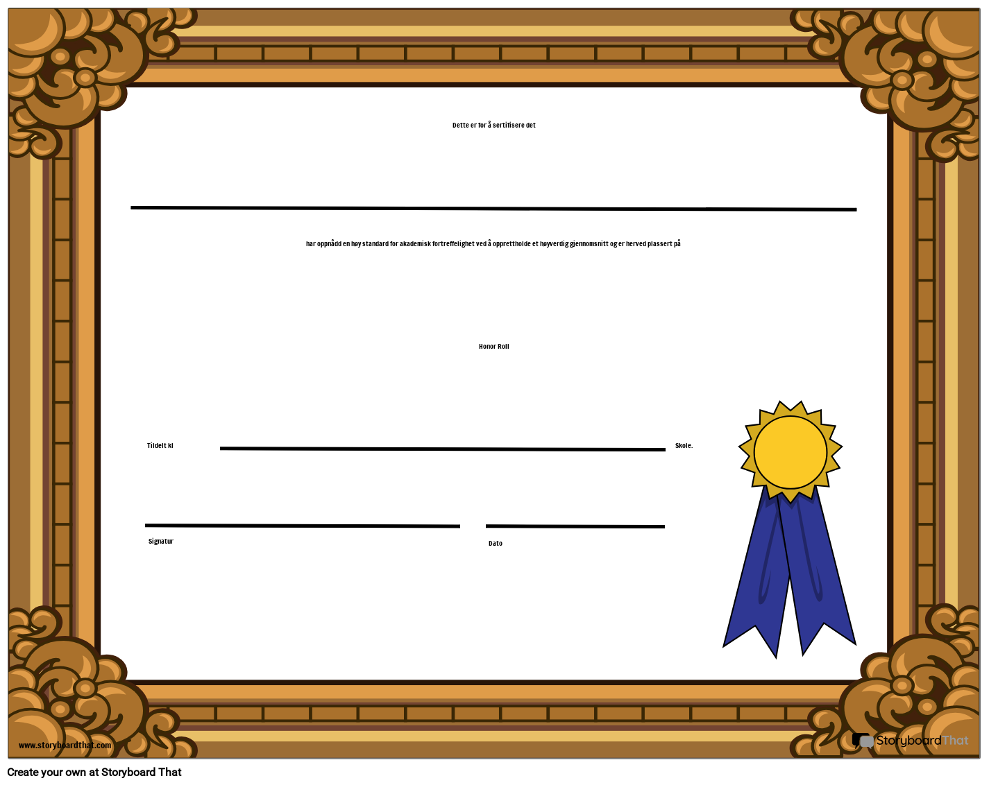Honor Roll regnearkmal Storyboard Von No examples