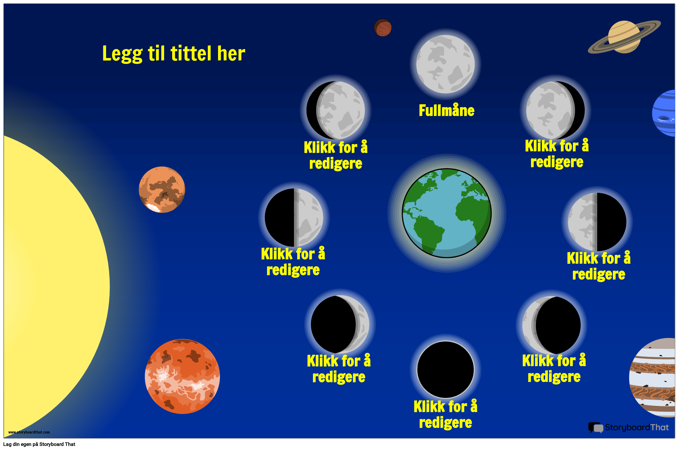 Moon Phases Montessori plakat Storyboard Av No examples Moon Phases Montessori plakat Storyboard Av No examples