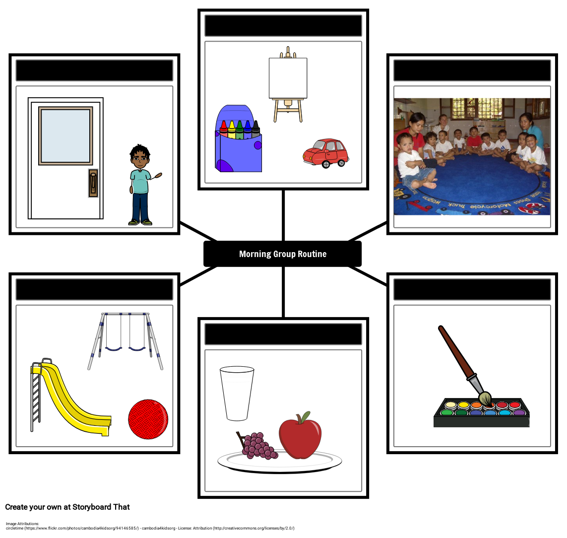 Morning Group Routine Storyboard Per No examples