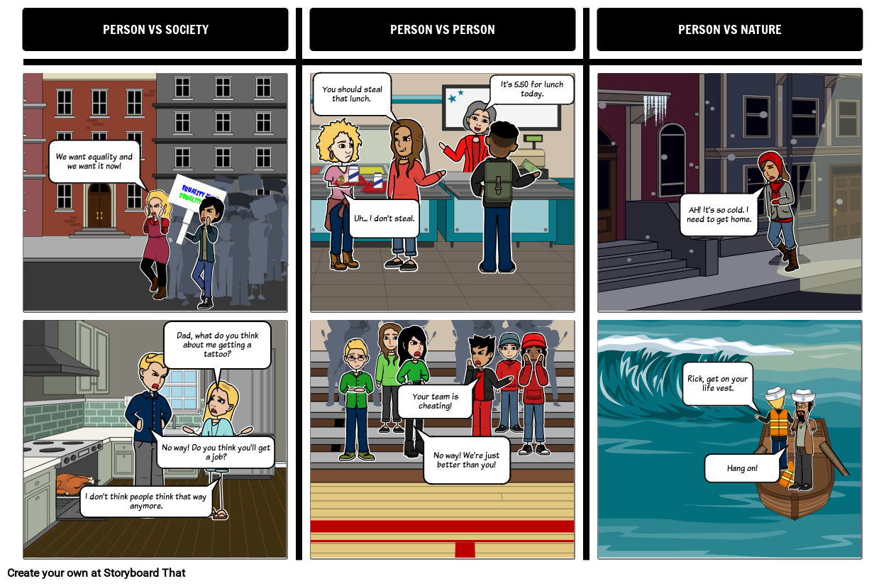Conflict Stories Storyboard By Phealey20