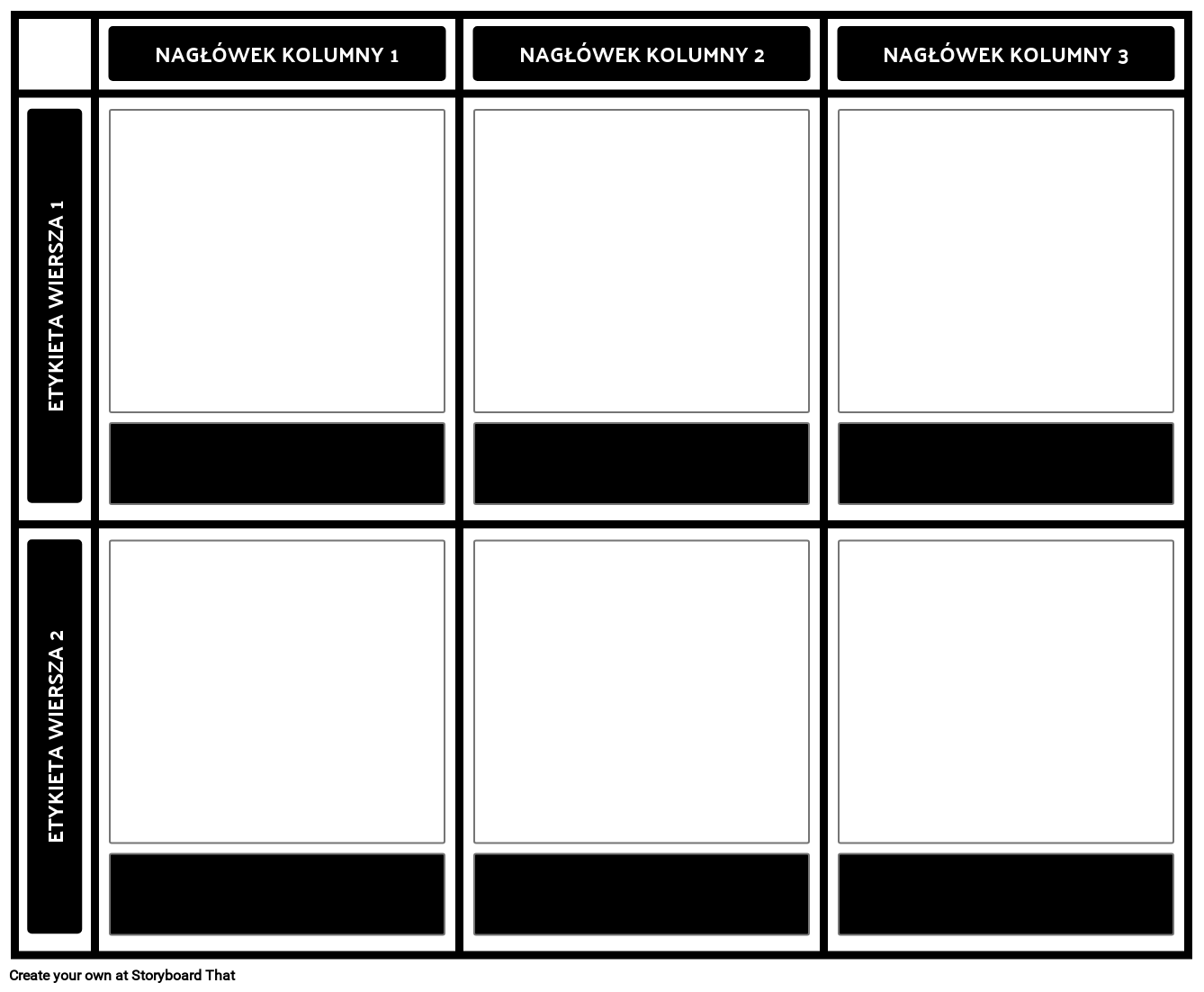 Szablon Wykresu 2x3 Storyboard By Pl examples