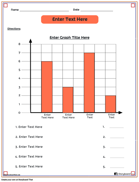 Arkusze wykresów słupkowych | Utwórz arkusz wykresu słupkowego z ...