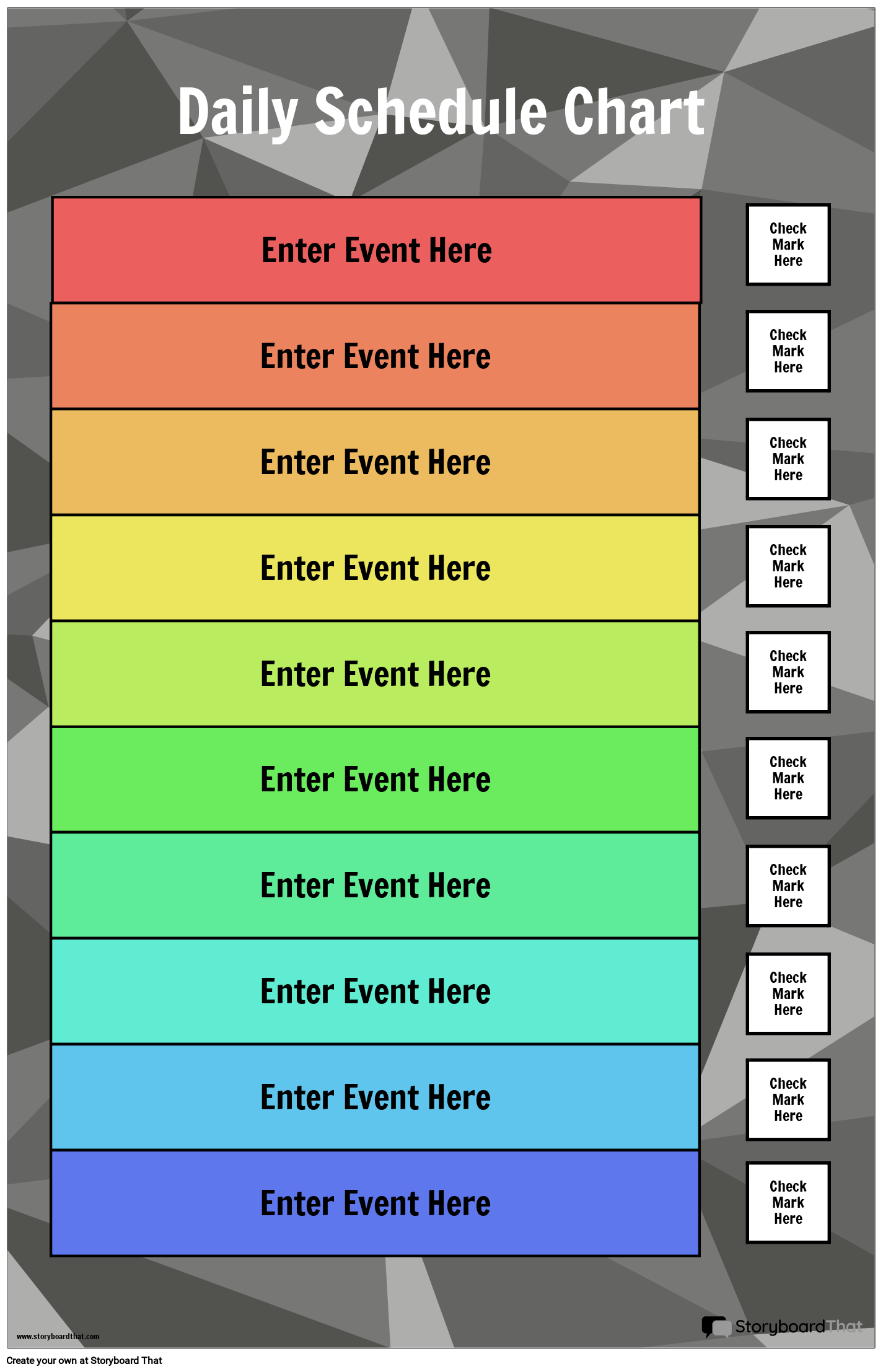 Daily Routine Chart Template Daily Schedule Maker StoryboardThat