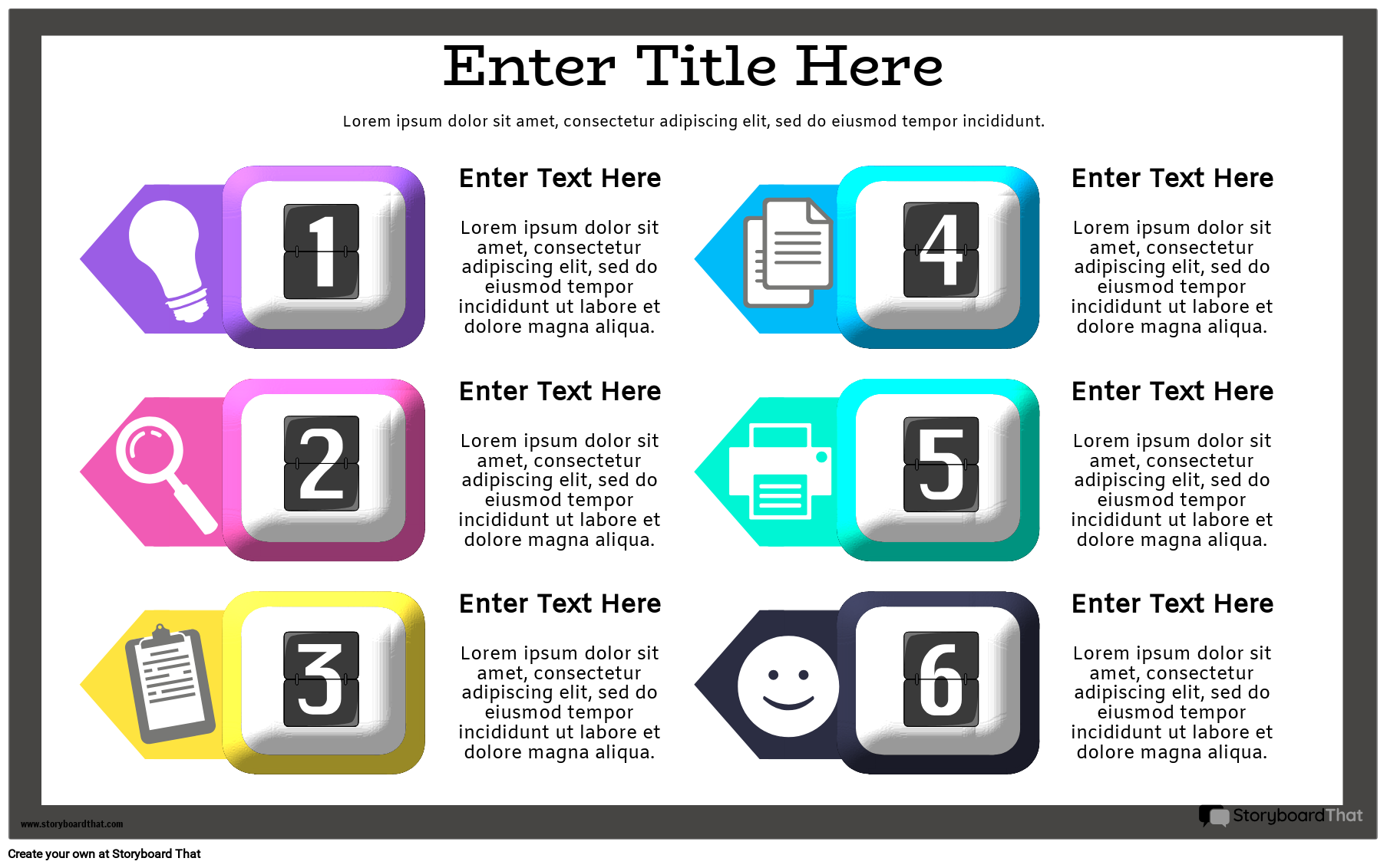 Lists 3 Storyboard Por Poster templates