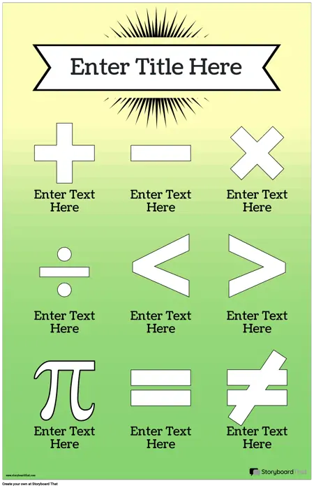 Math Templates: Create Inspiring Worksheets and Posters | StoryboardThat