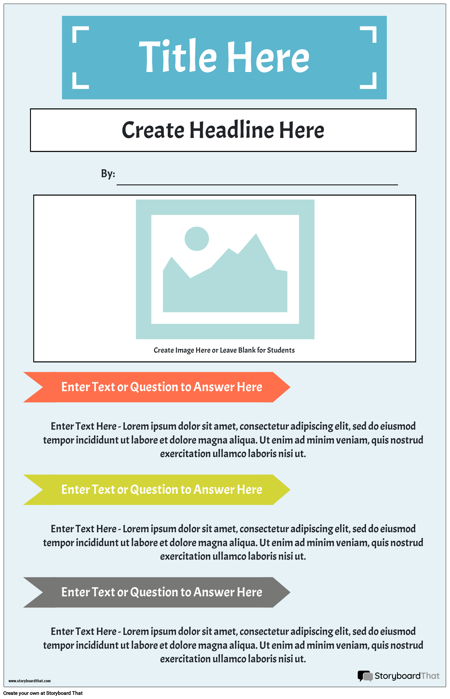 Make a Newspaper Project | Newspaper Poster Template